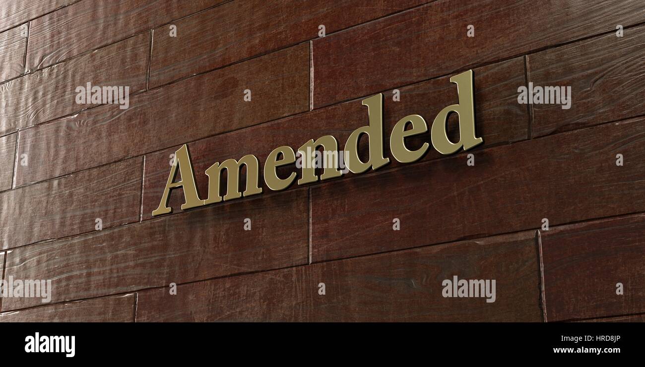 Amended - Bronze plaque mounted on maple wood wall - 3D rendered ...