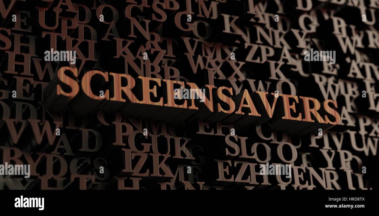 Screensavers - Wooden 3D rendered letters/message. Can be used for an ...