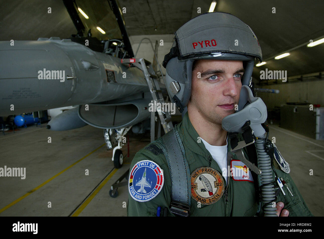 F16 airbase of the dutch royal airforce Stock Photo - Alamy