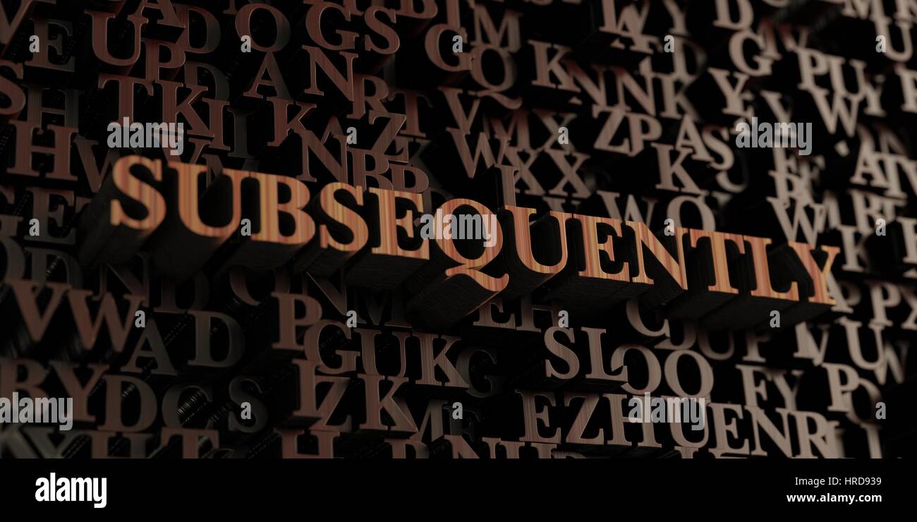 Subsequently High Resolution Stock Photography and Images - Alamy