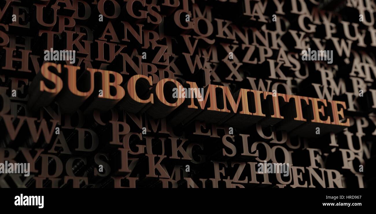 Subcommittee - Wooden 3D rendered letters/message. Can be used for an ...
