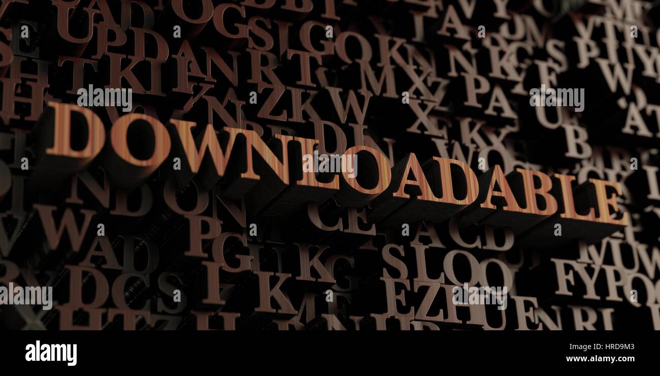 Downloadable - Wooden 3D rendered letters/message. Can be used for an ...