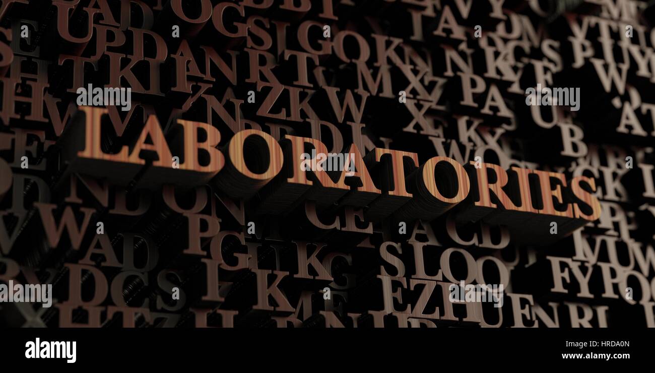 Laboratories - Wooden 3D rendered letters/message. Can be used for an ...
