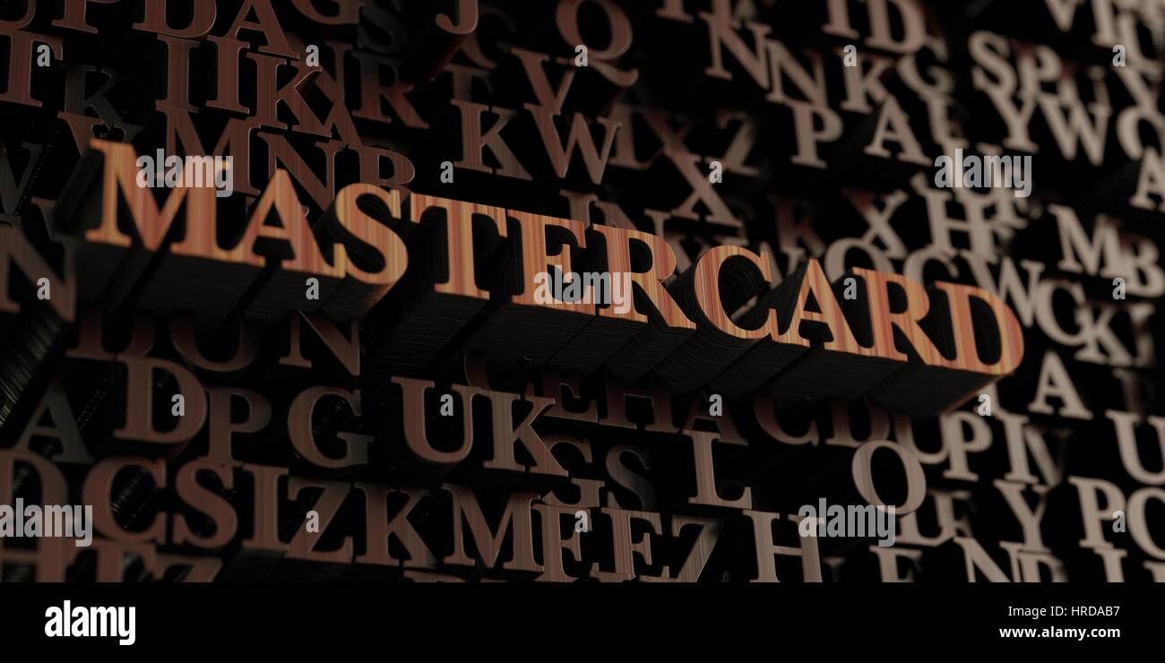 Mastercard - Wooden 3D rendered letters/message. Can be used for an ...