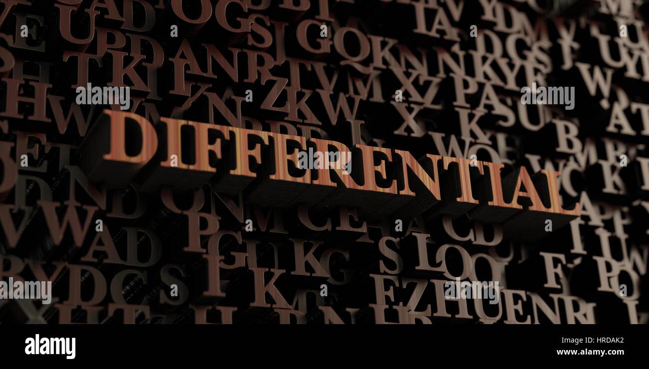 Differential - Wooden 3D rendered letters/message. Can be used for an ...