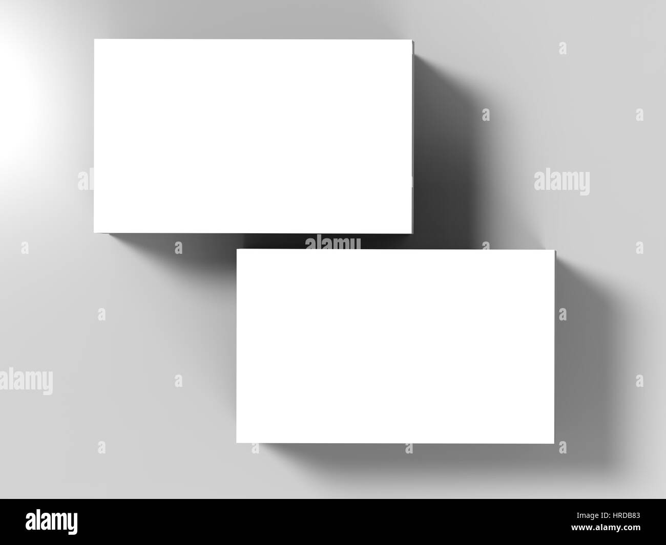 stack of blank name cards on grey background Stock Photo - Alamy