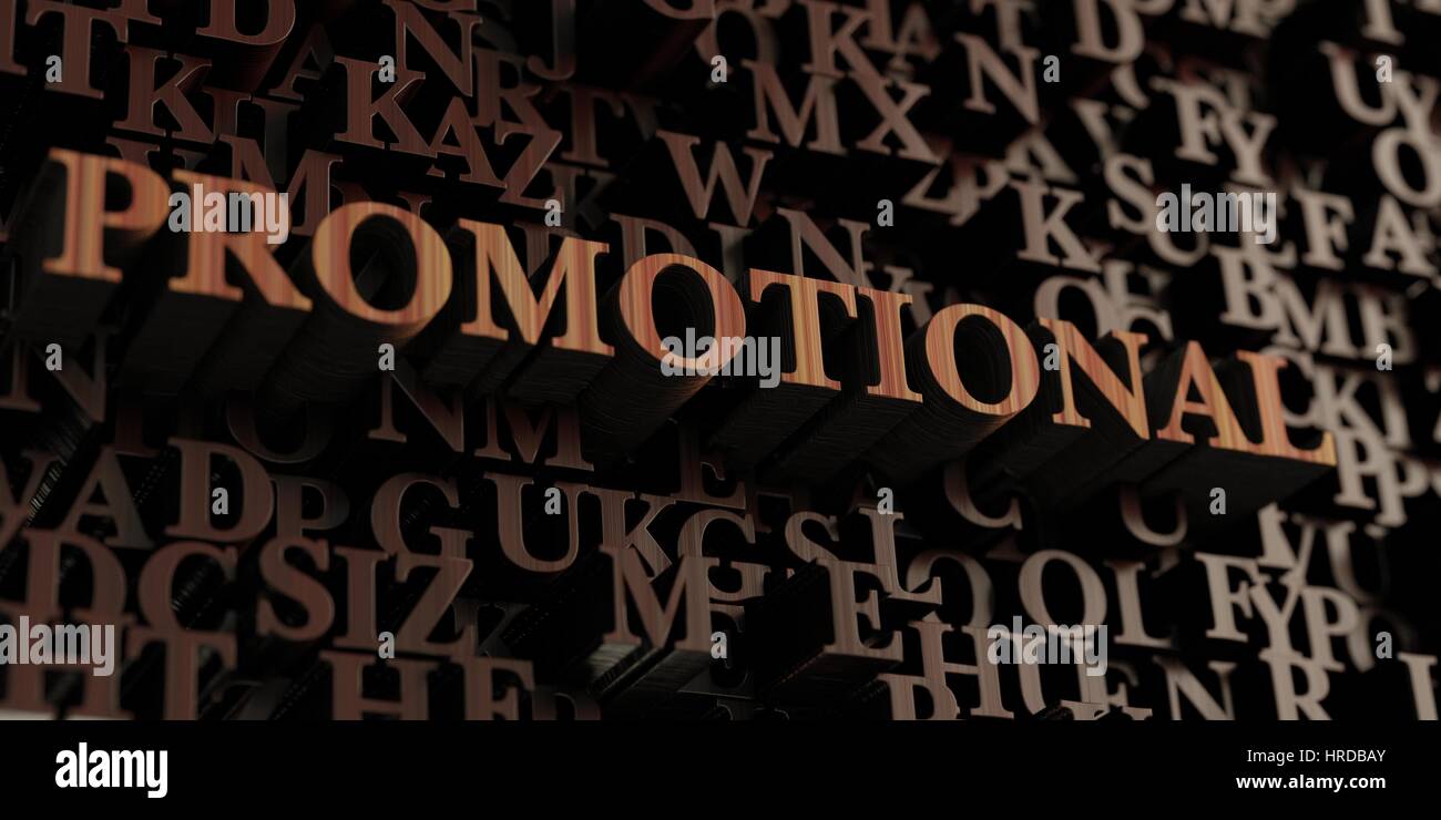 Promotional - Wooden 3D rendered letters/message. Can be used for an ...
