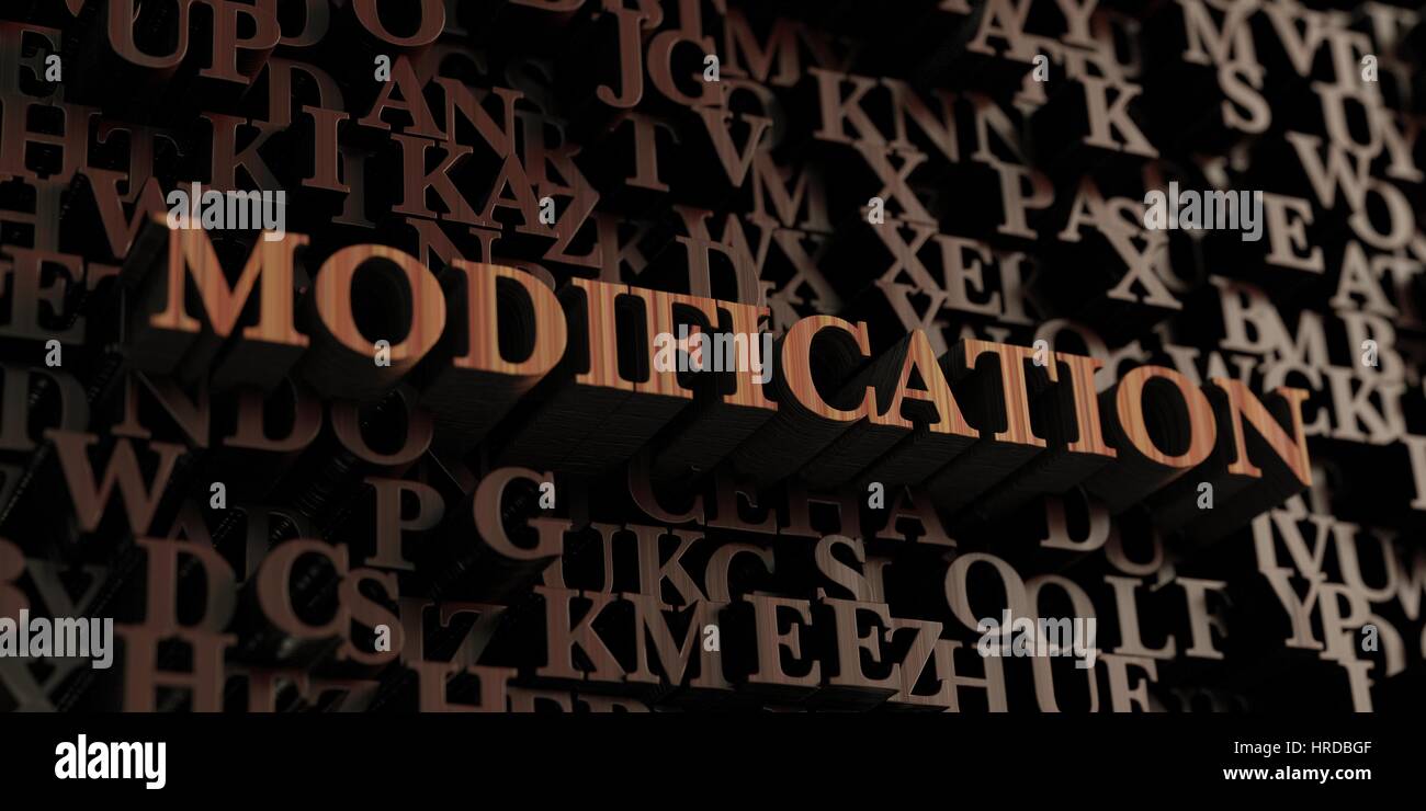 Modification - Wooden 3D rendered letters/message. Can be used for an ...