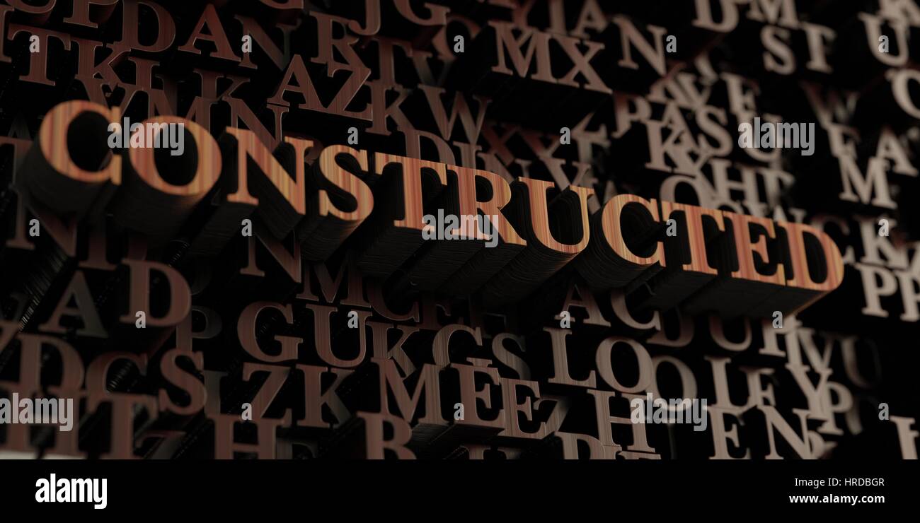 Constructed - Wooden 3D rendered letters/message. Can be used for an ...