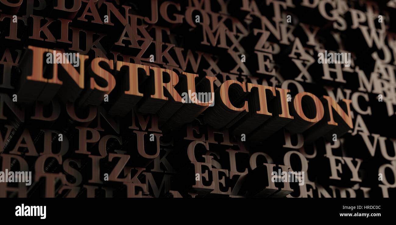 Instruction - Wooden 3D rendered letters/message. Can be used for an ...
