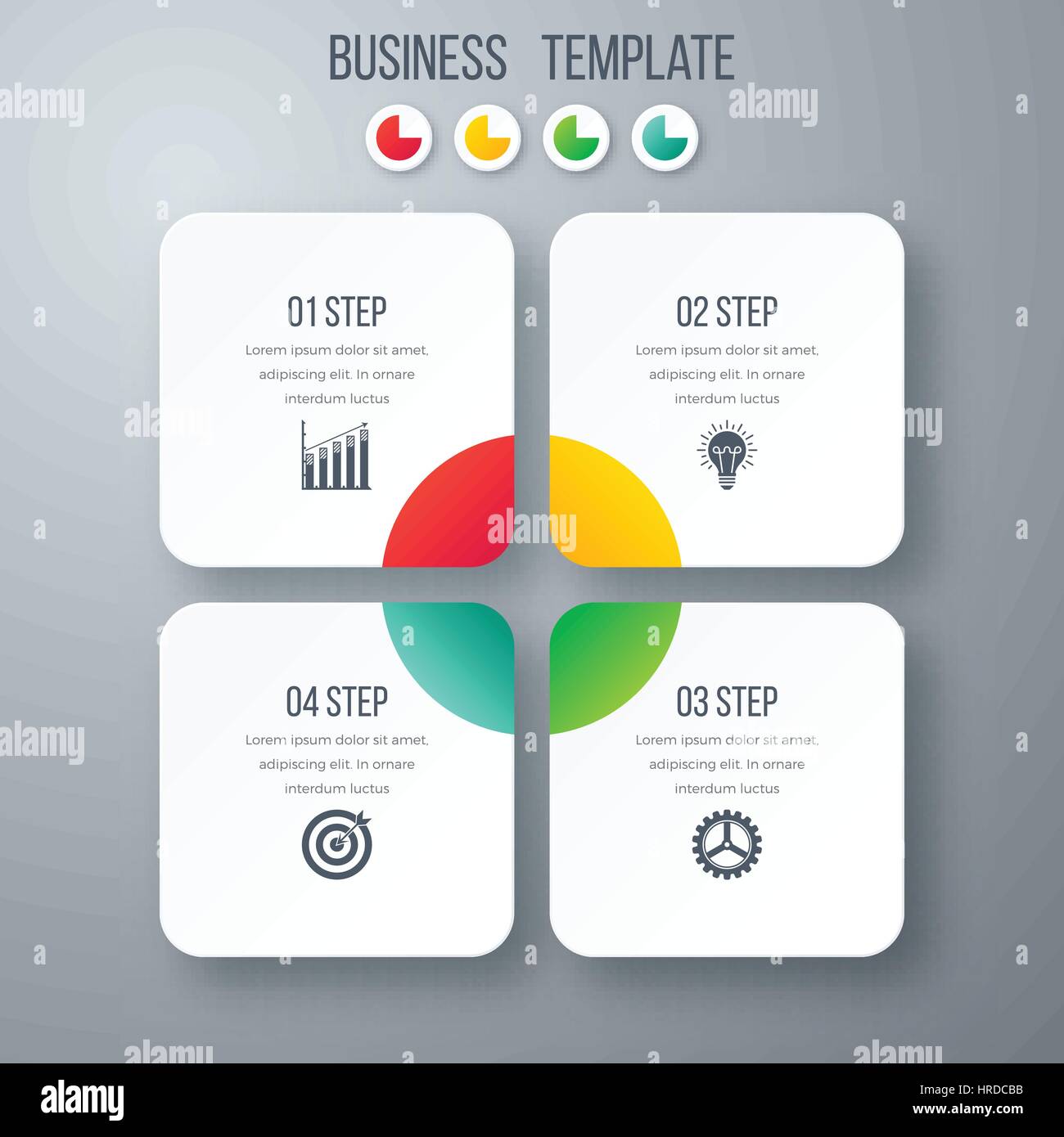 Infographics template four options with square Stock Vector Image & Art ...