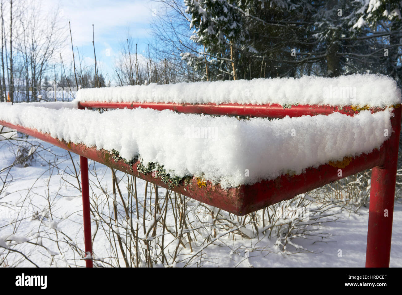 fresh layer of snow, Finland Stock Photo - Alamy