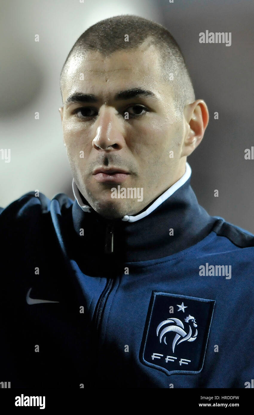Karim Benzema of France prior the EURO 2012 Group D qualifying soccer ...