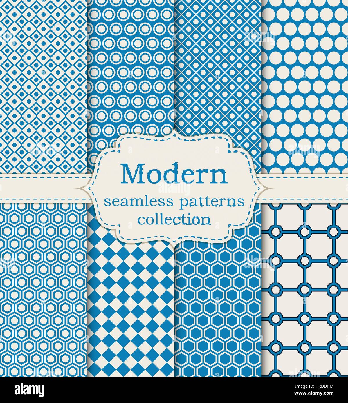 Vector illustration set of seamless patterns Stock Vector Image & Art ...