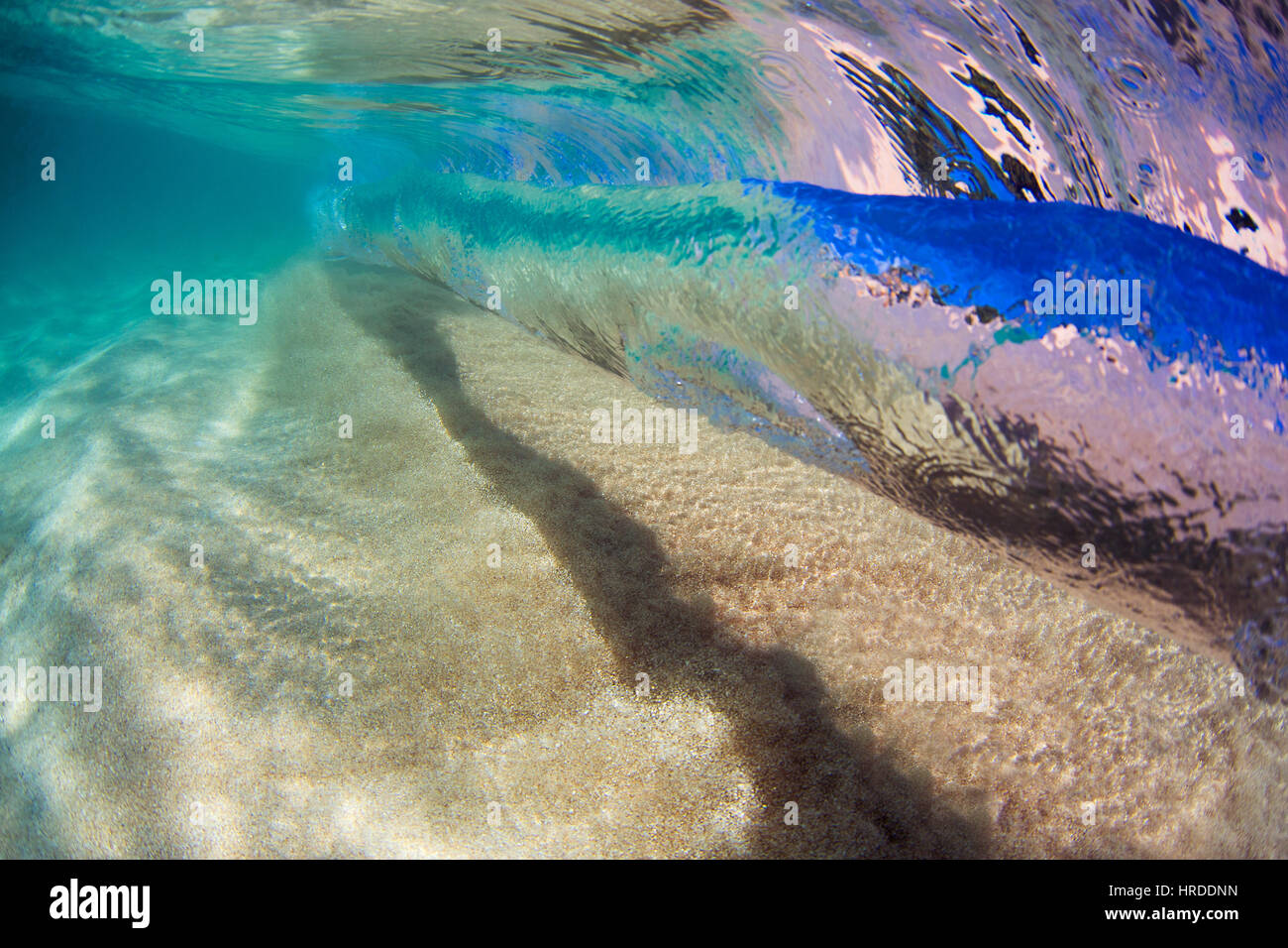 Underwater waves breaking on a Hawaiian beach Stock Photo - Alamy