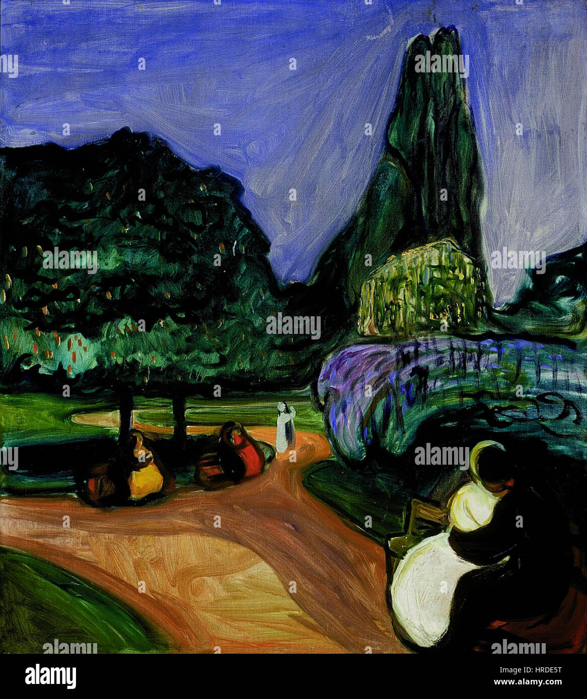 Edvard Munch’s ‘Summer Night in Studenterlunden’ (1899) captures a ...