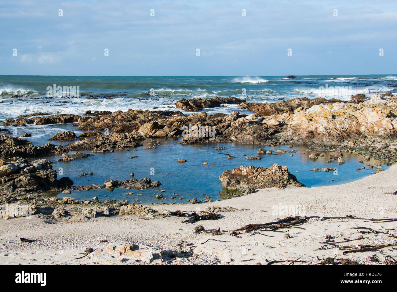 A tidal pool on a beach in Kleinbaai, South Africa Stock Photo - Alamy