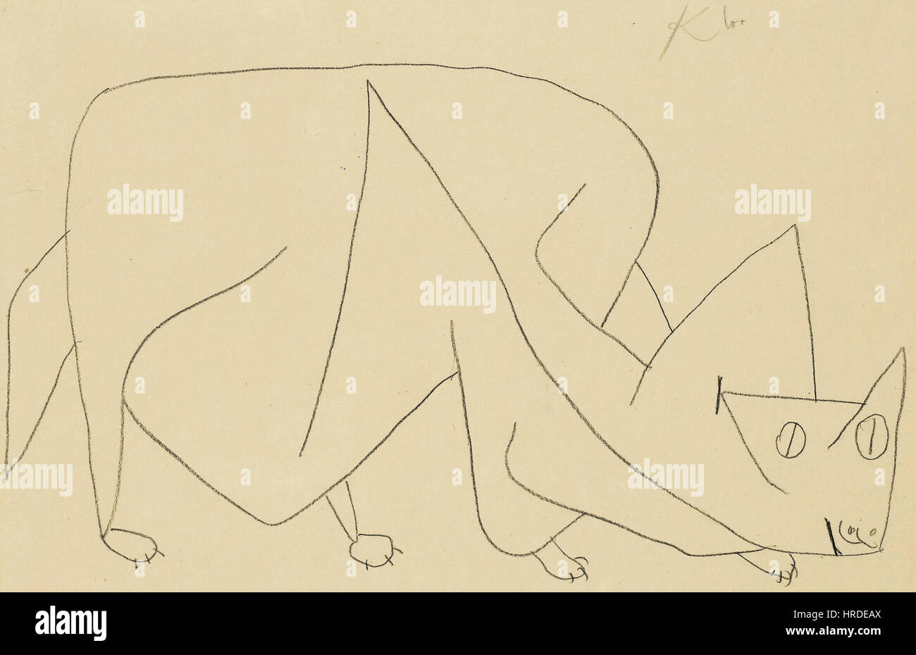 Paul Klee’s 'Katze lauert' (Cat Lurking) from 1939 illustrates the ...