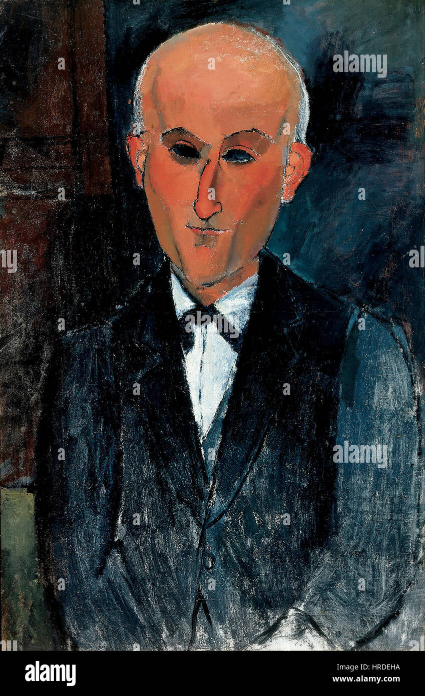 Amedeo Modigliani’s portrait of Max Jacob, created in the early 20th ...