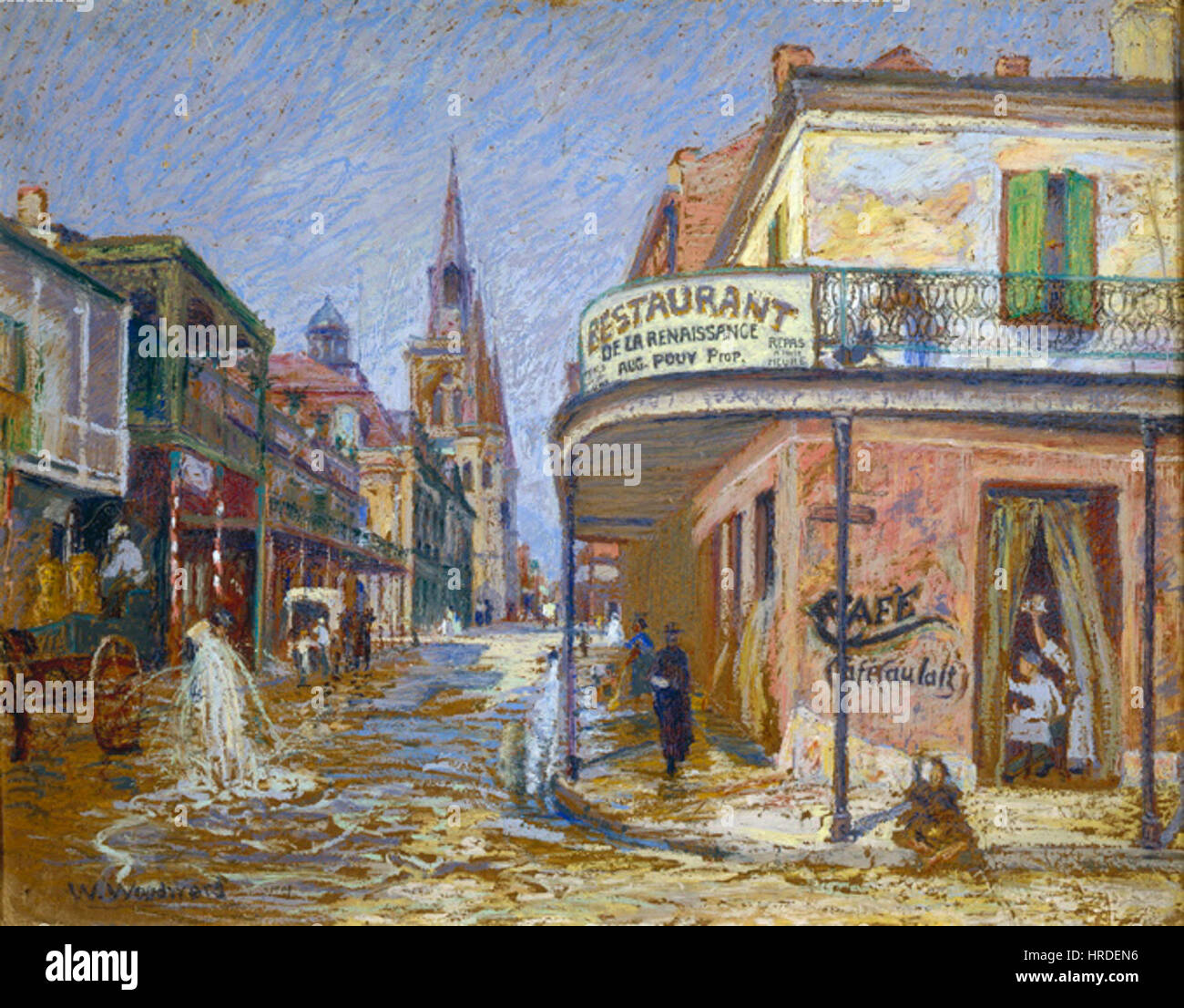 Restaurant de la Renaissance William Woodward Chartres St 1904 Stock ...