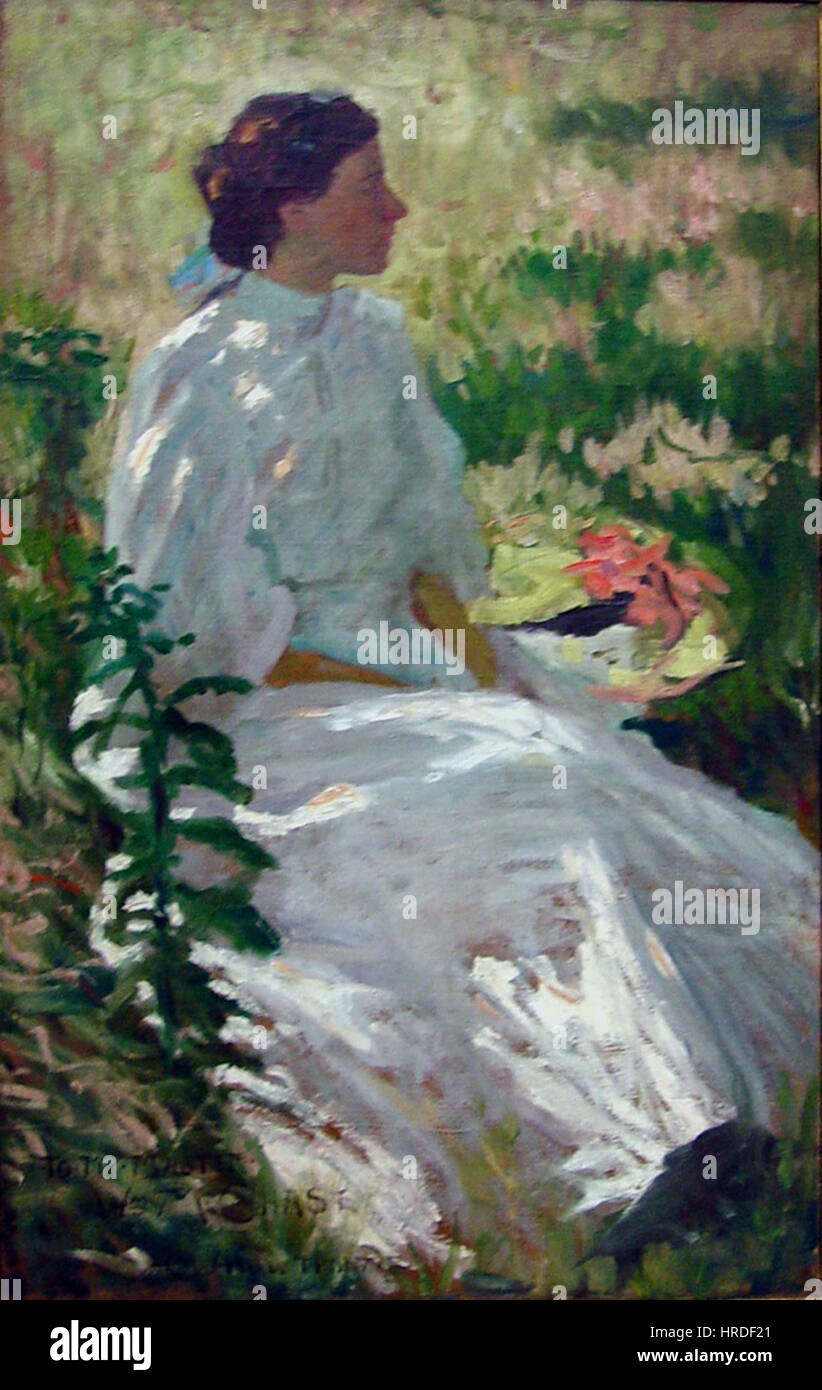 In 'A Study in White,' Charles Webster Hawthorne captures a figure in ...