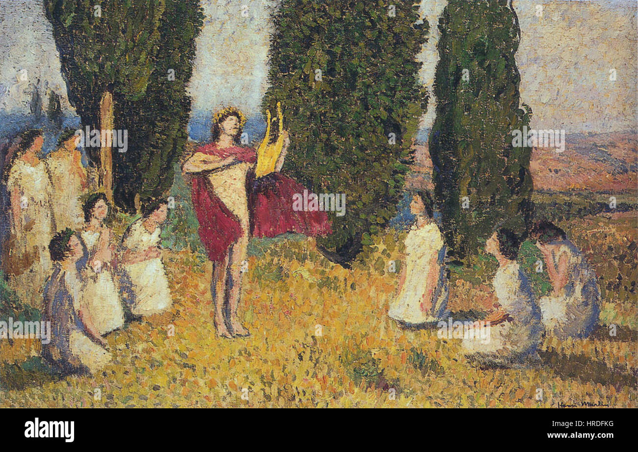 Henri Martin’s 'Orpheus' depicts the mythological figure Orpheus, a ...