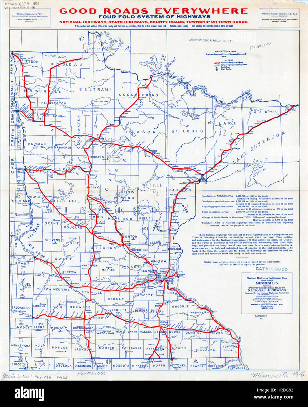highway map of minnesota