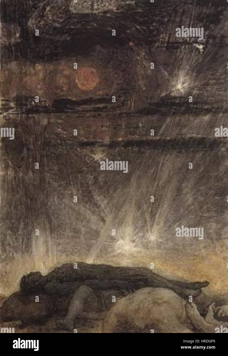 Henry John Stock - And the Moon became as Blood Stock Photo - Alamy