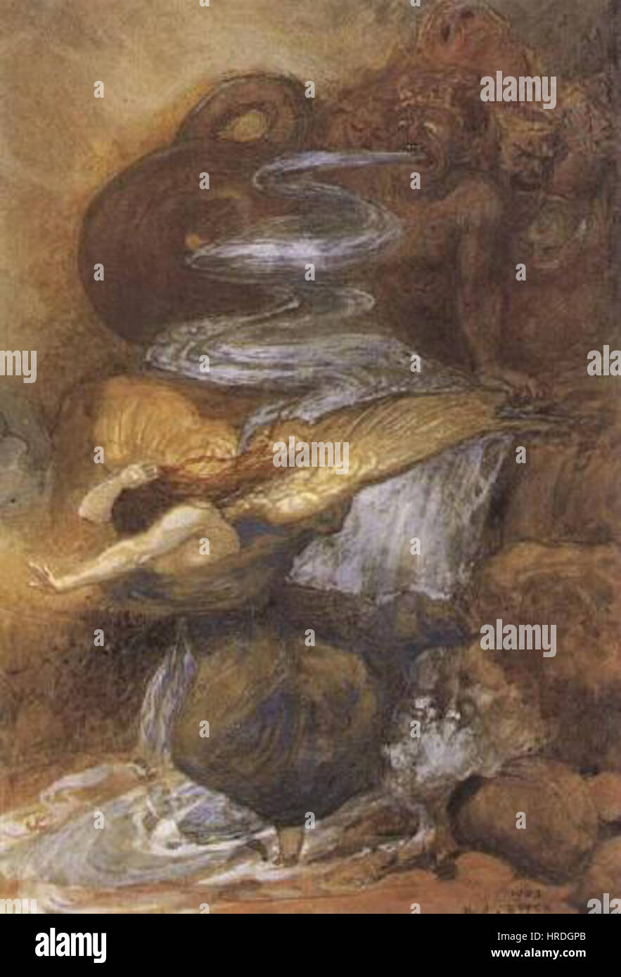 The great red dragon and the woman clothed with sun hi-res stock ...