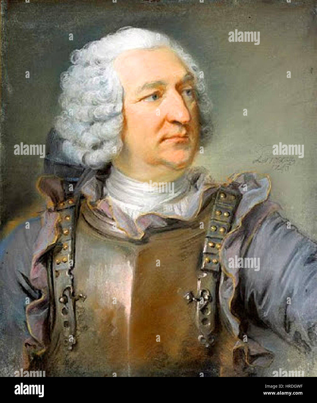 Charles de Baschi, par Jean-Baptiste Perronneau (1746 Stock Photo - Alamy