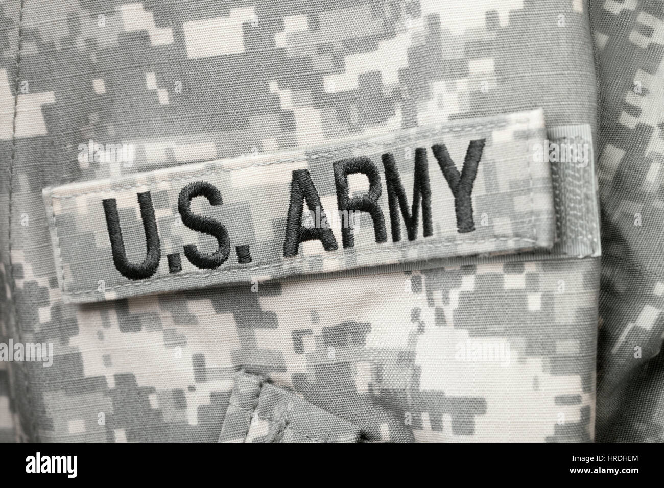 Studio shot of U.S. ARMY chest patch on solders uniform Stock Photo - Alamy
