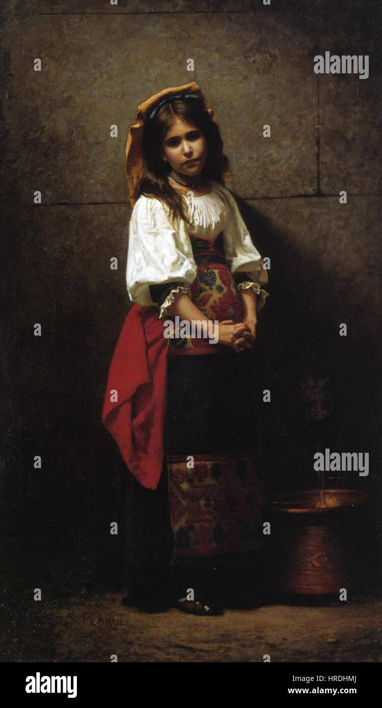 Charles Sprague Pearce - L'Italienne Stock Photo - Alamy