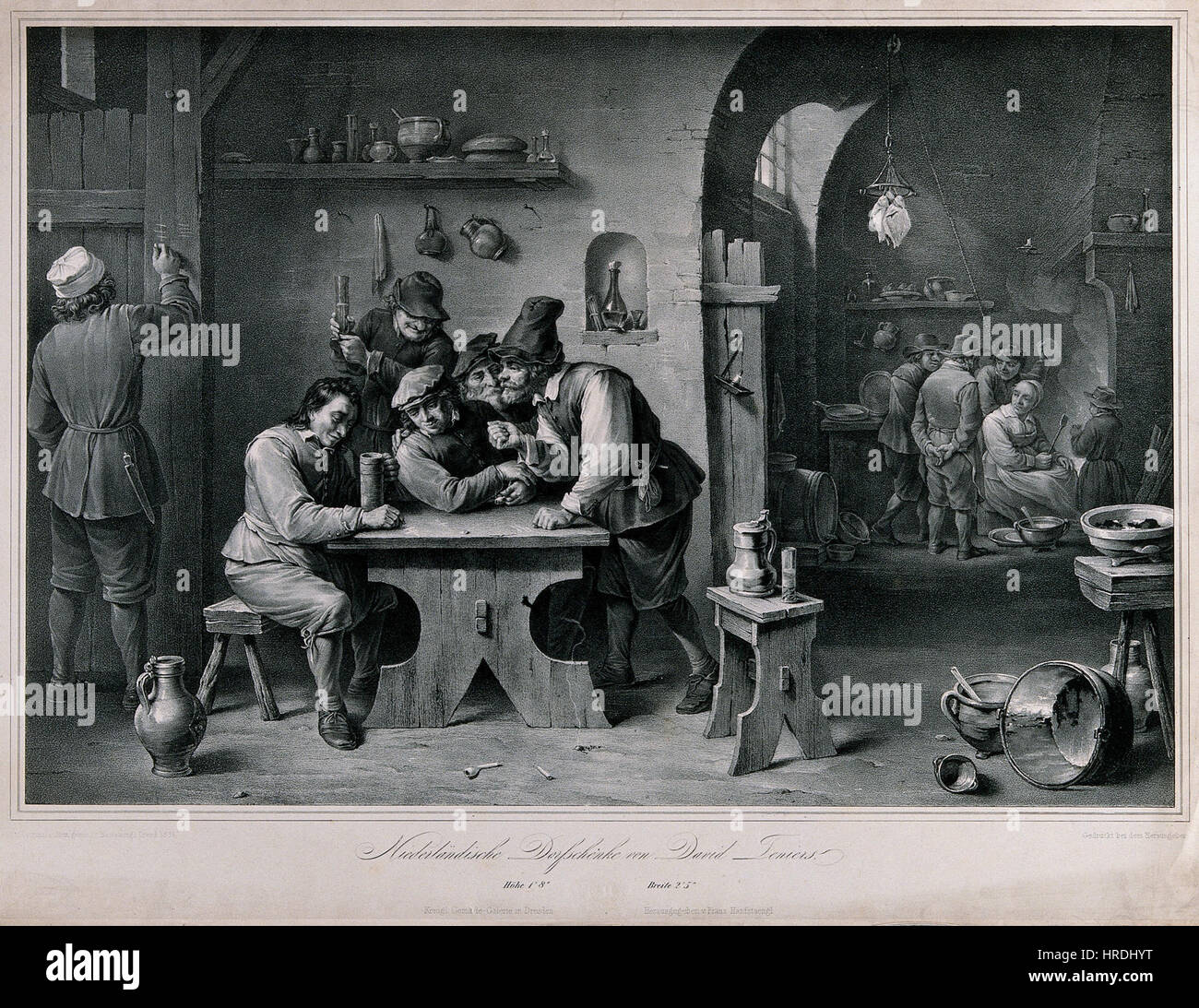 A Dutch country tavern with a drinker being given encouragem Wellcome ...