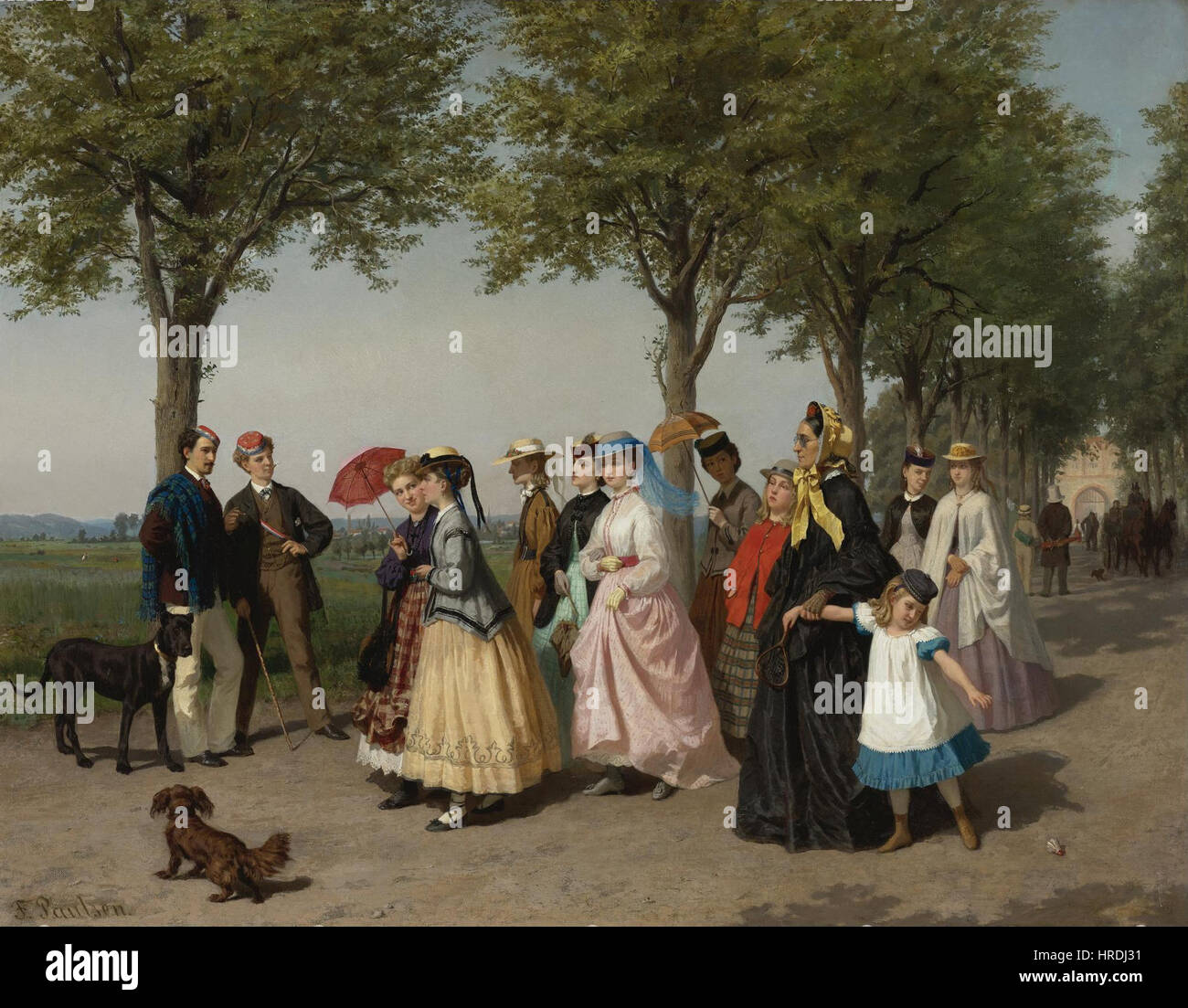 Fritz Paulsen’s 'The Lady’s Promenade' depicts a fashionable woman ...