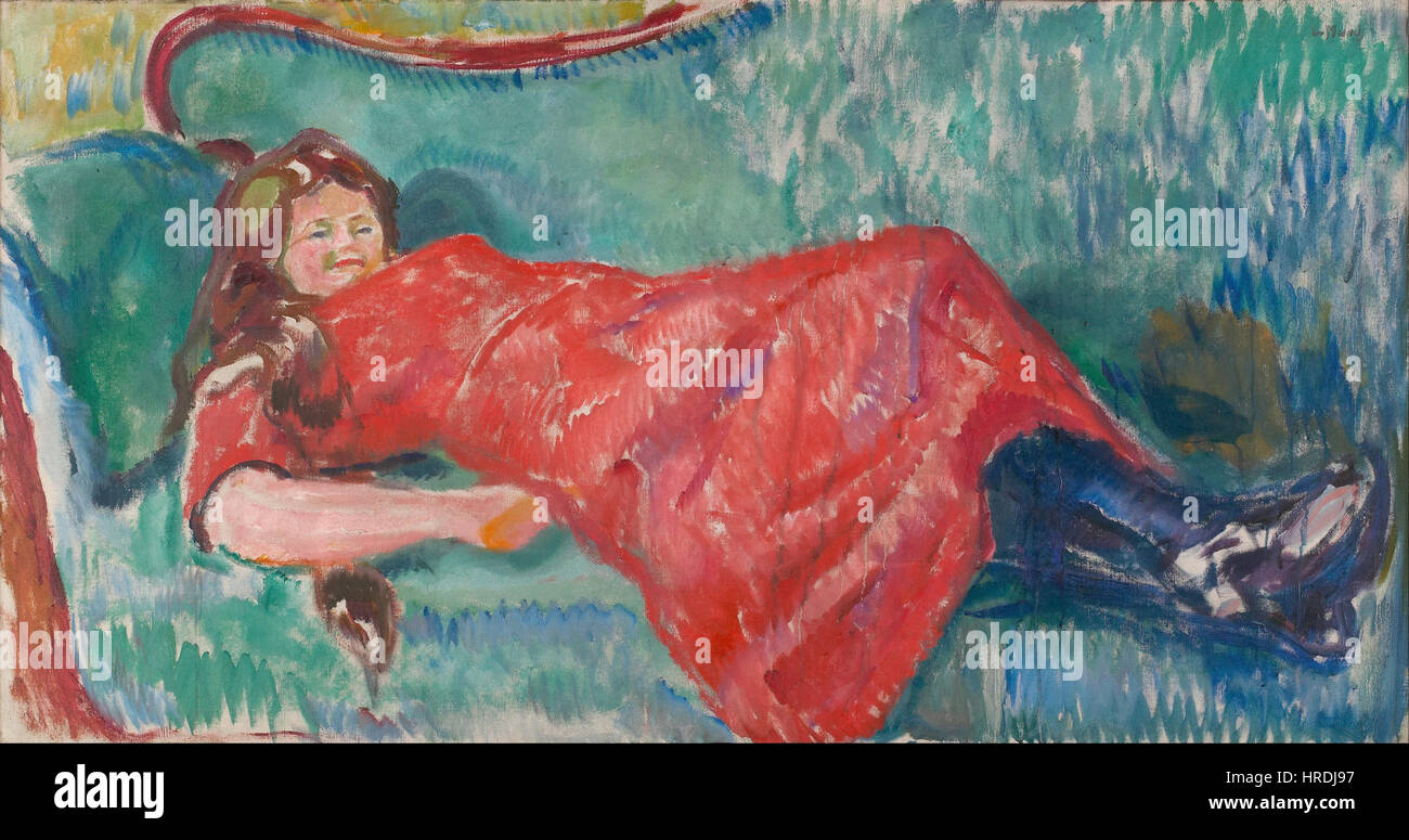 'On the Sofa' is a famous painting by Edvard Munch, created in 1894. It ...