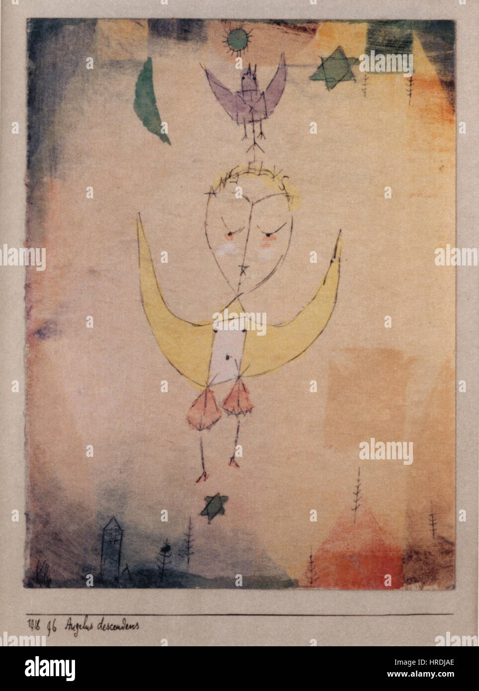 Paul Klee Angelus Descendens 1918 Stock Photo - Alamy