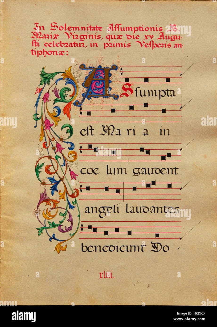 Gregorian chant manuscript hi-res stock photography and images - Alamy