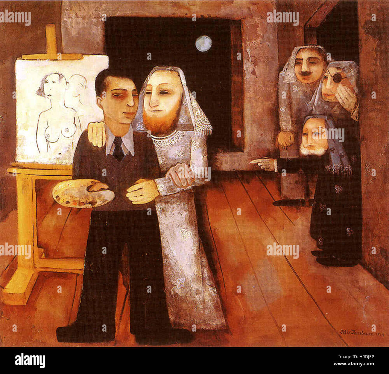 Maler im Atelier (1931 Stock Photo - Alamy