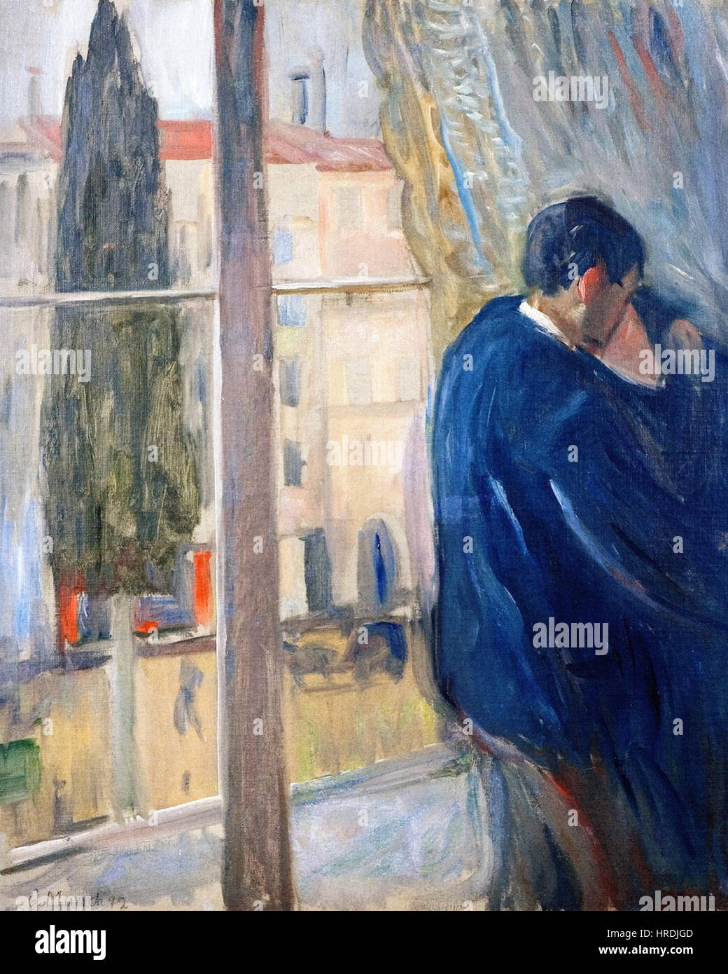 Edvard Munch's 'Kiss' (1892) is a striking portrayal of an intimate ...