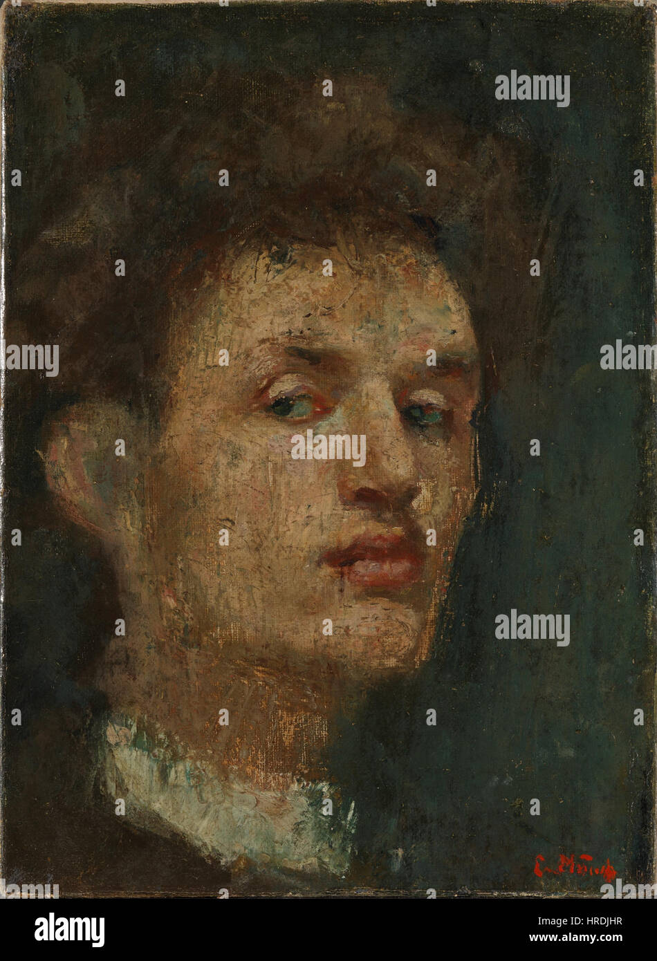Edvard Munch - Self-portrait (1886 Stock Photo - Alamy