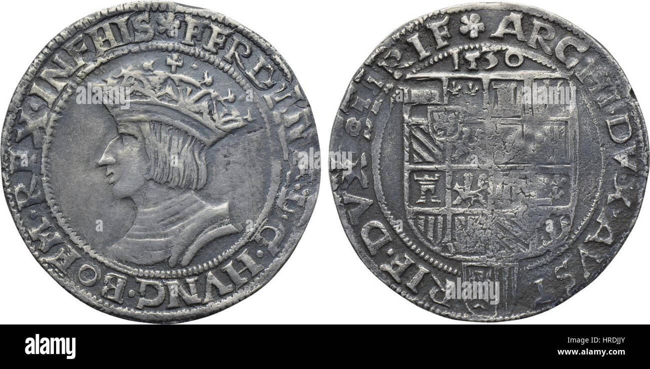 Ferdinand I's portrait by Pfundner from 1530 shows the Holy Roman ...