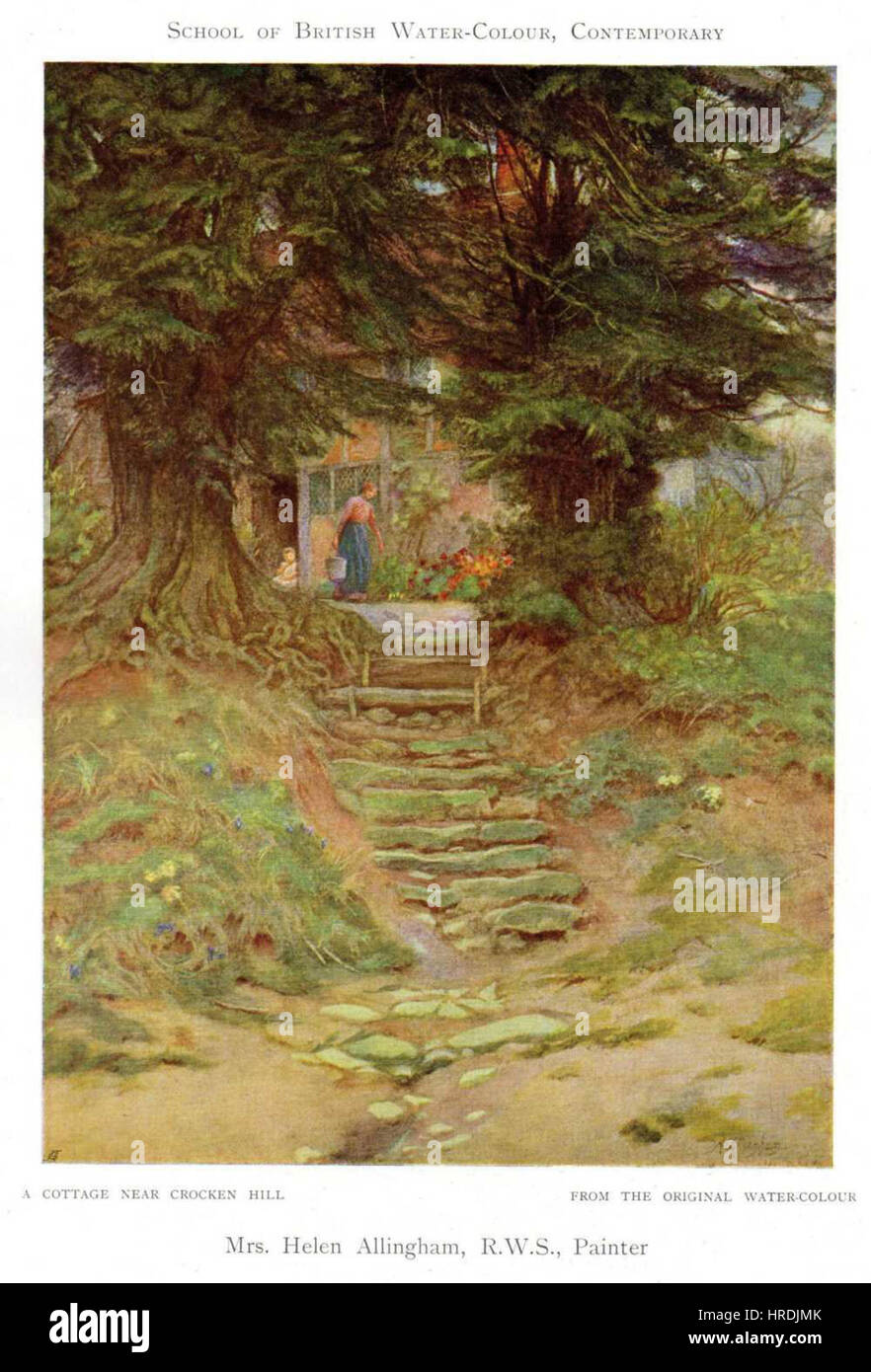 Helen Allingham, R.W.S. - A Cottage Near Crocken Hill Stock Photo - Alamy