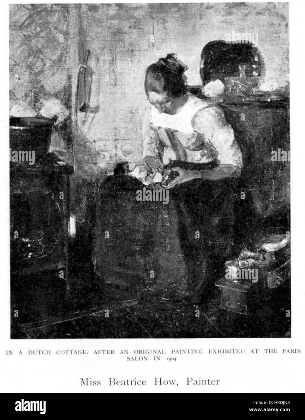 Julia Beatrice How - In a Dutch Cottage - Salon 1904 Stock Photo - Alamy