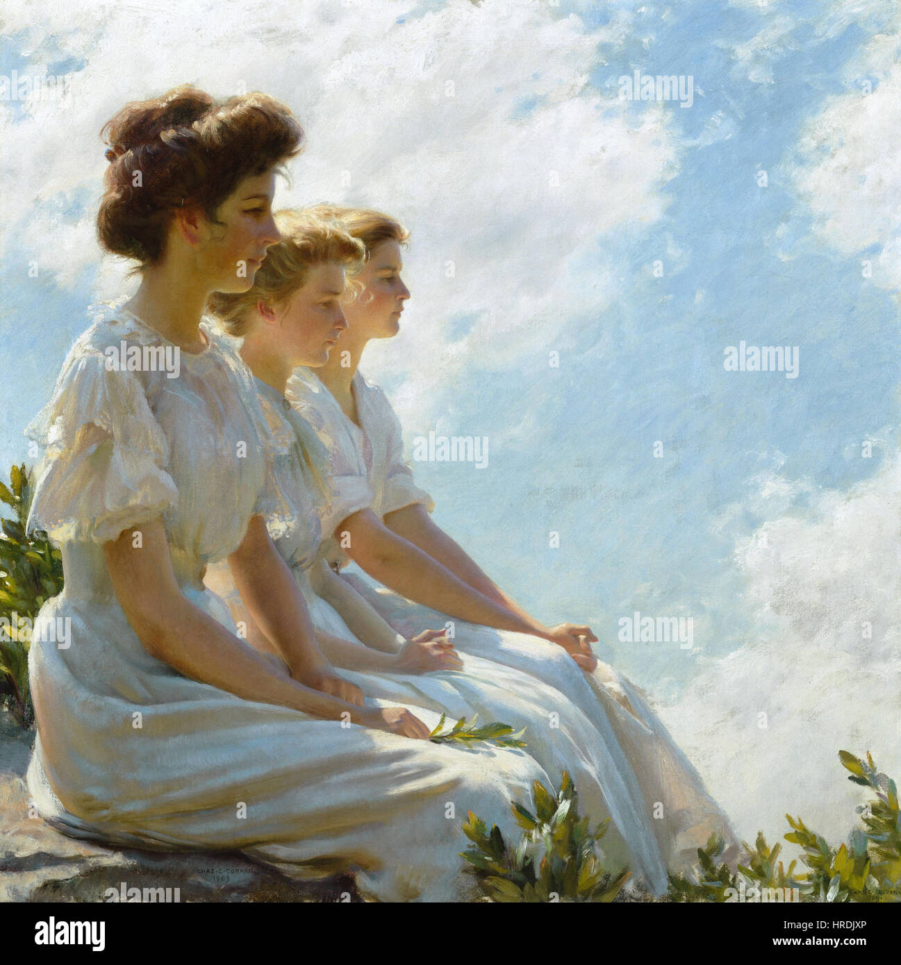Brooklyn Museum - On the Heights - Charles Courtney Curran - overall ...