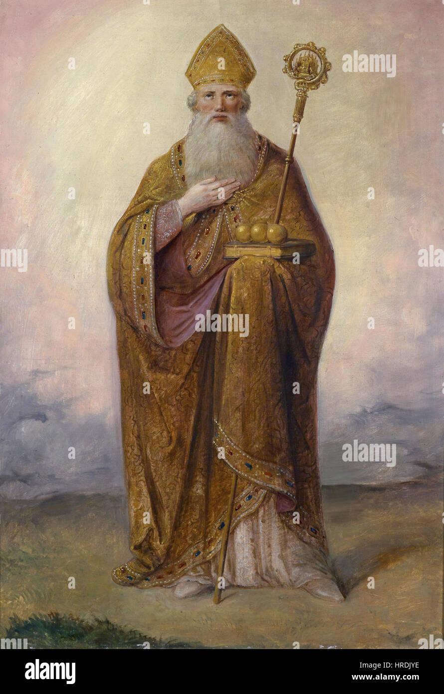 Hl Nikolaus 19 Jh Stock Photo - Alamy
