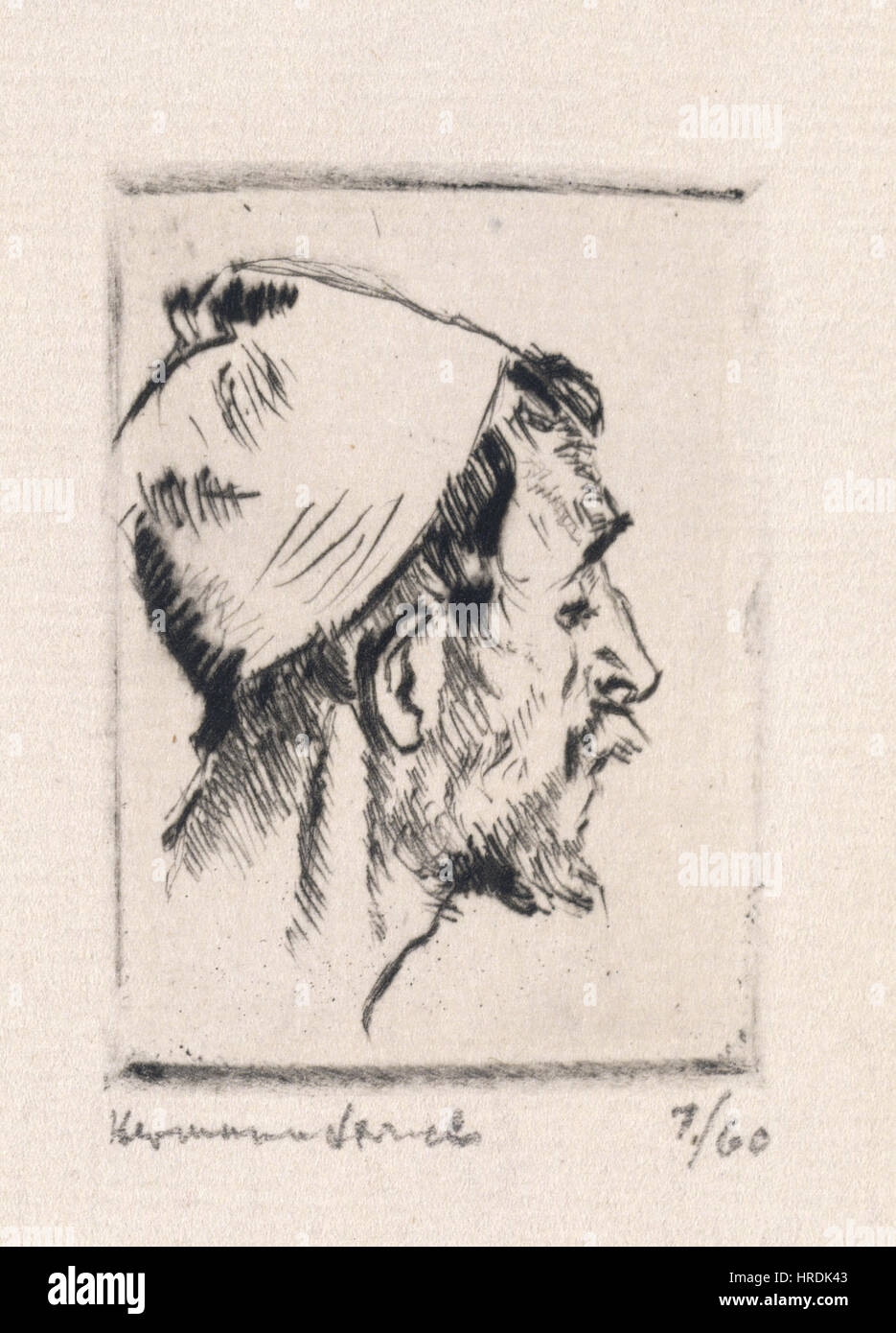 This graphic work by Hermann Struck, a renowned German artist ...