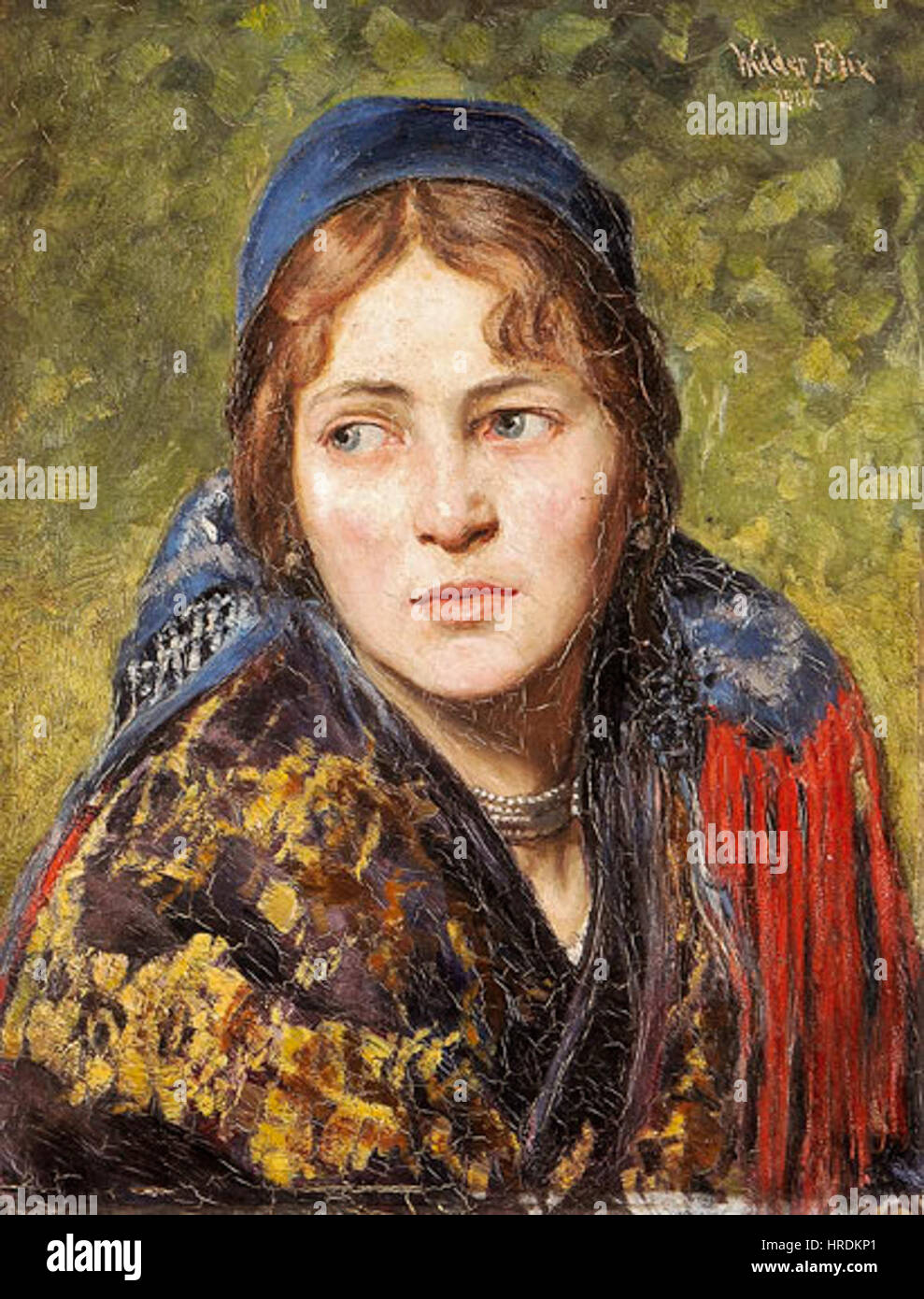 Widder Young Woman 1902 Stock Photo - Alamy