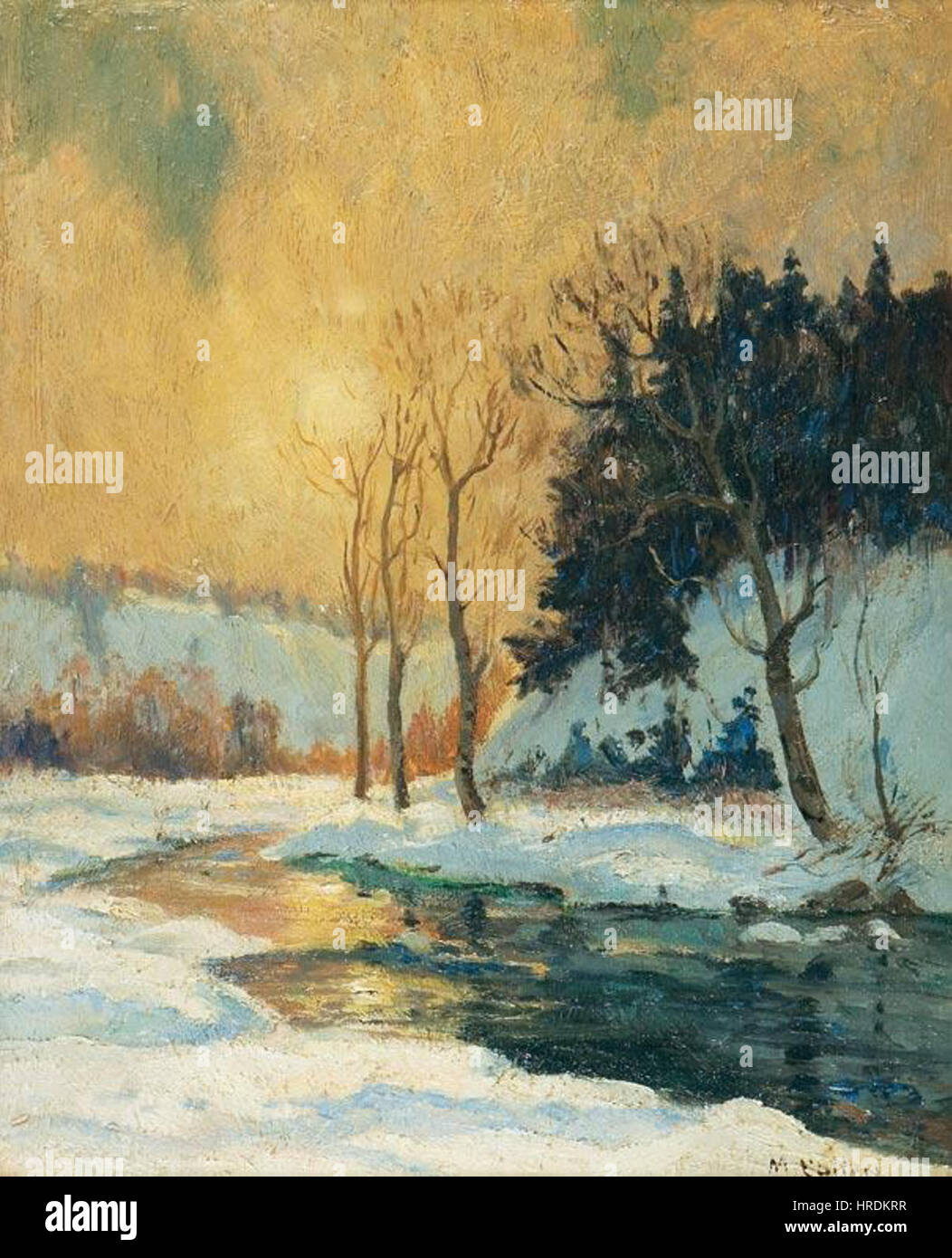 Maurice Galbraith Cullen - Spring break-up (1915 Stock Photo - Alamy