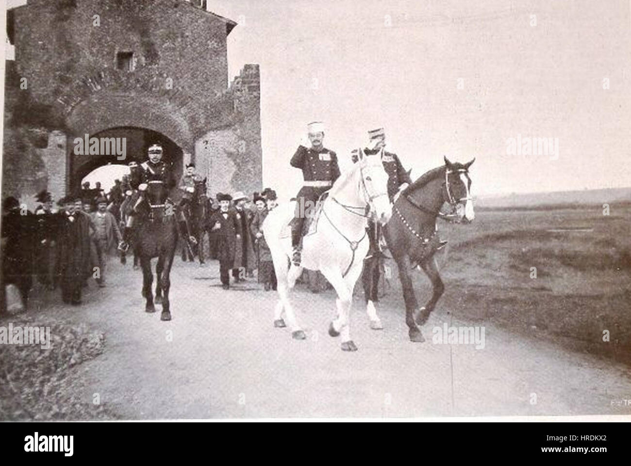 This artwork portrays King Alexander I of Serbia and King Umberto I of ...