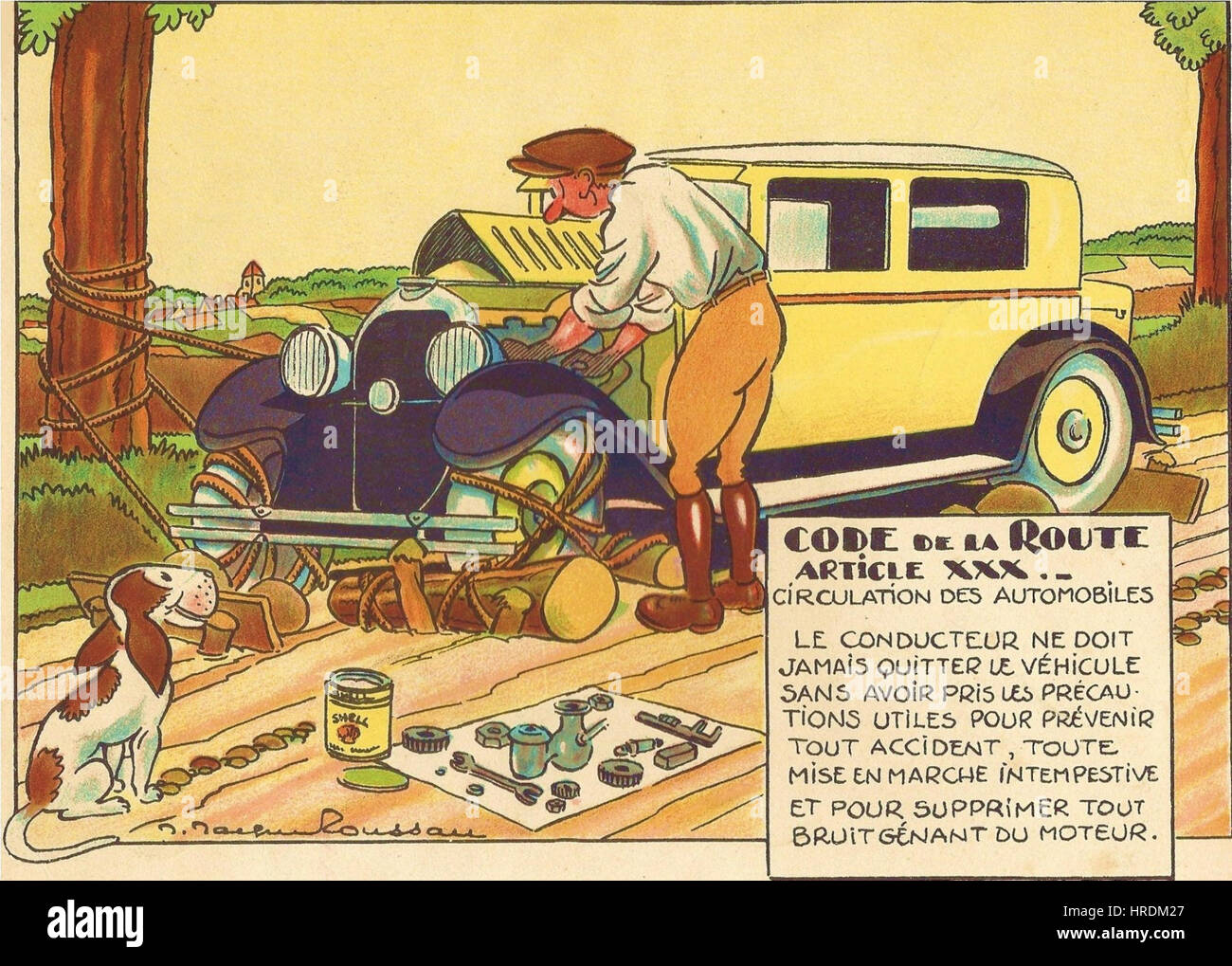 The 'Code de la route' (Road Code) poster (35) presents a visual guide ...